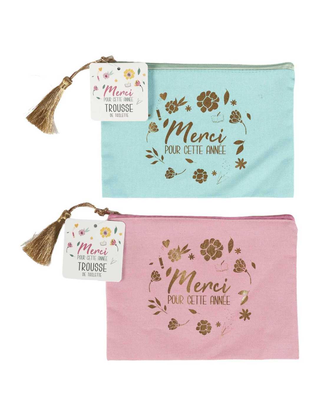 Trousse "Merci pour cette année" écriture gold